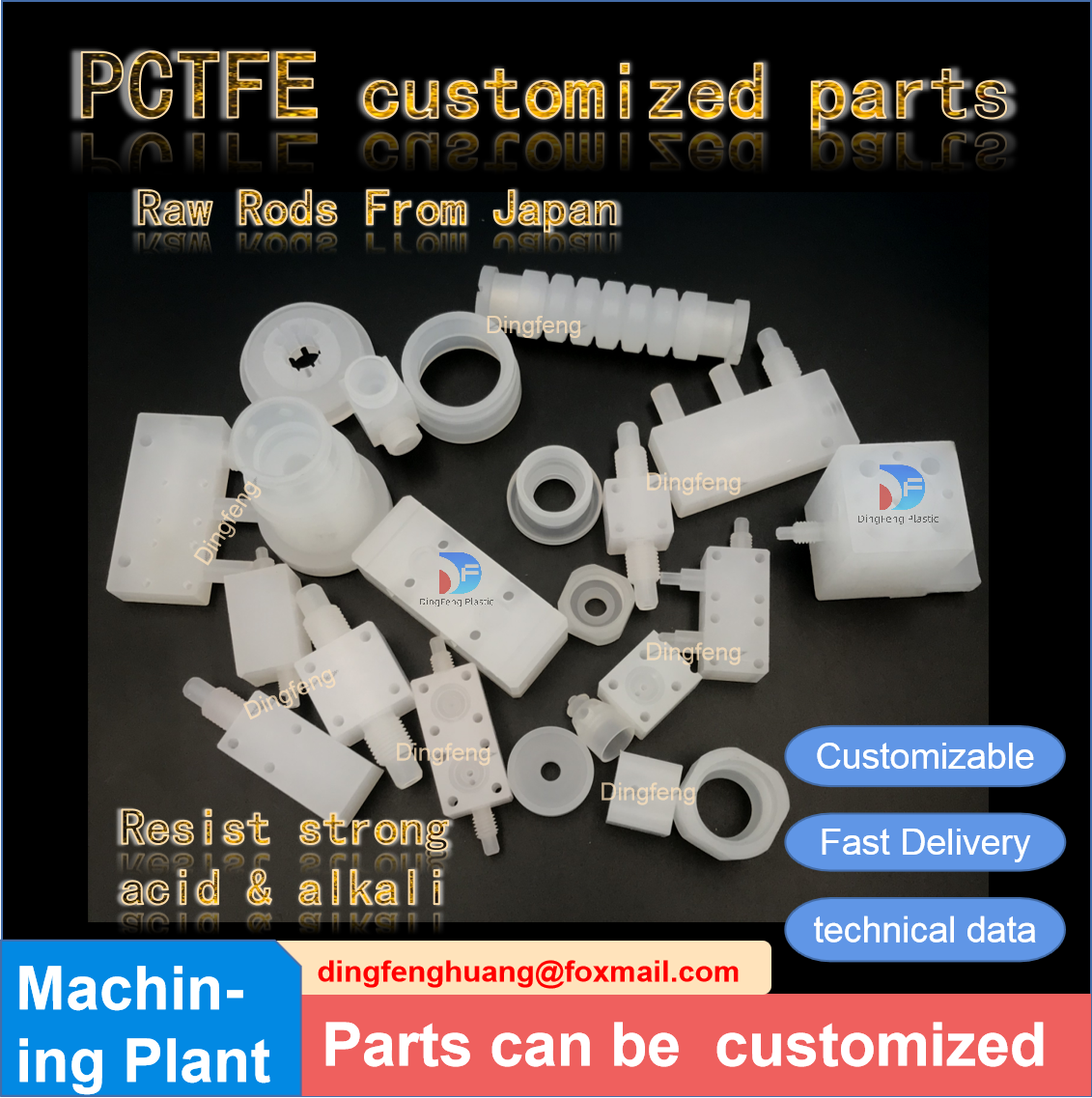PCTFE customized parts_dingfeng palstic co,ltd